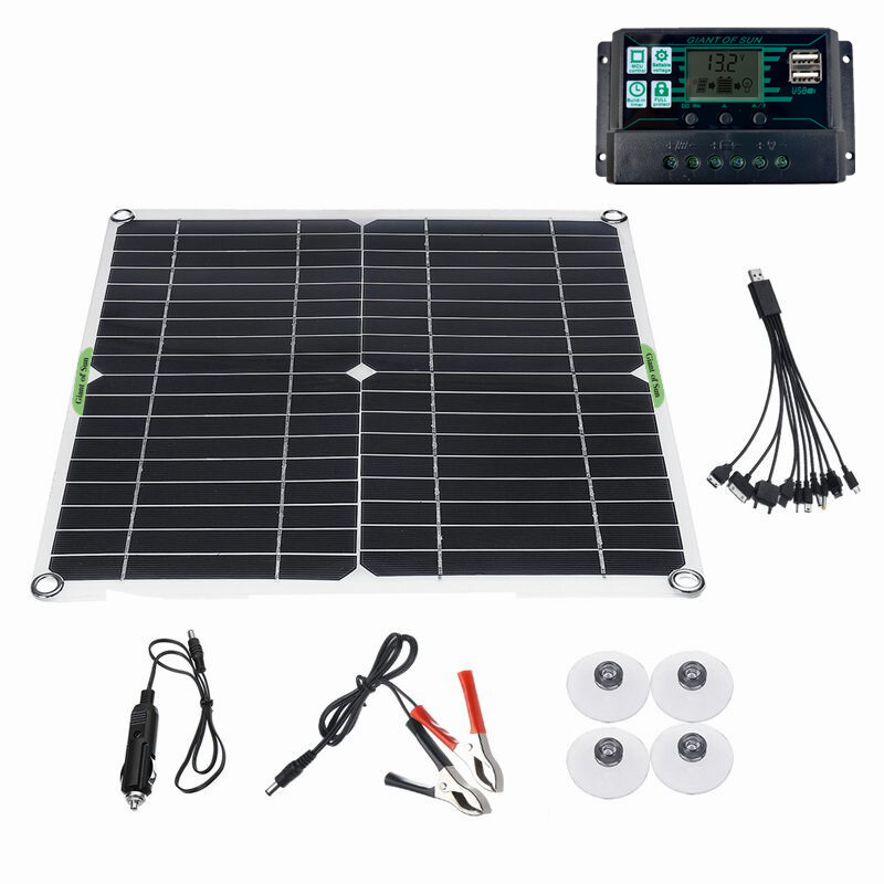 400 Watts Solar Panel Kit 100A 12V Battery Charger w/ Controller ...