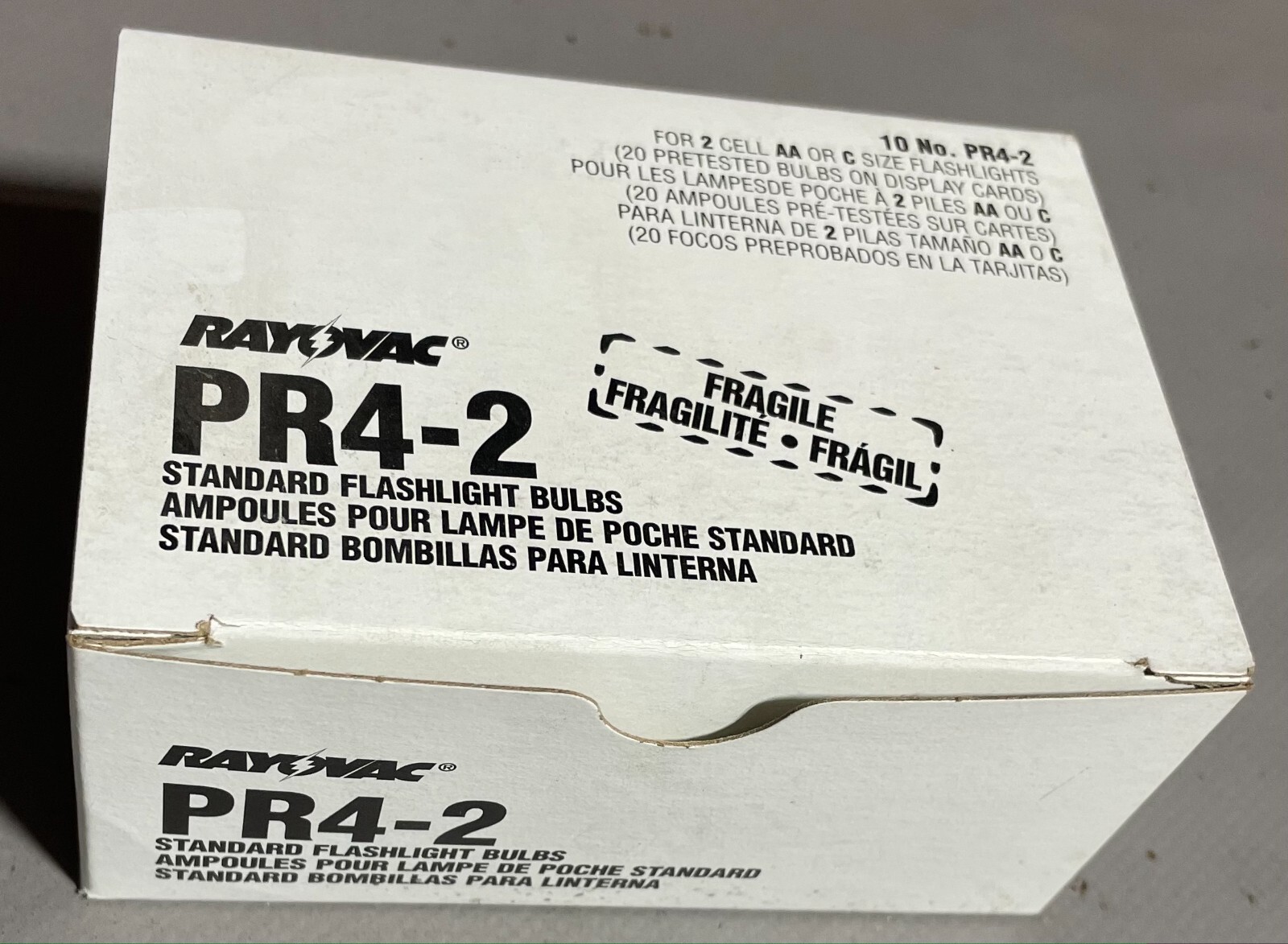 Rayovac PR4-2 Standard Flashlight Bulbs for 2 Cell AA or C - 20 Bulb ...