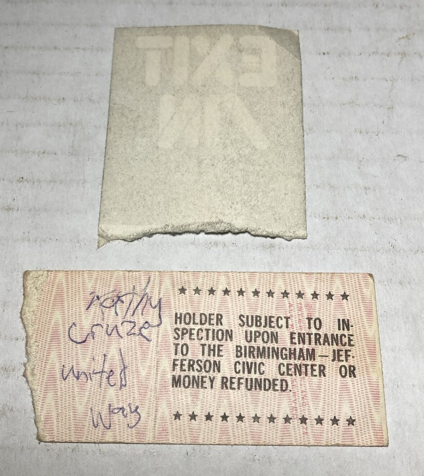 Vtg Rock Concert Ticket Stubs Van Halen Prince Cheap Trick Heart ZZ Top ...