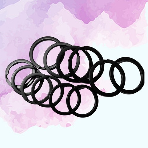 40 Pcs Split Key Ring Pendant Rings Flat Keychain Small Attachment ...