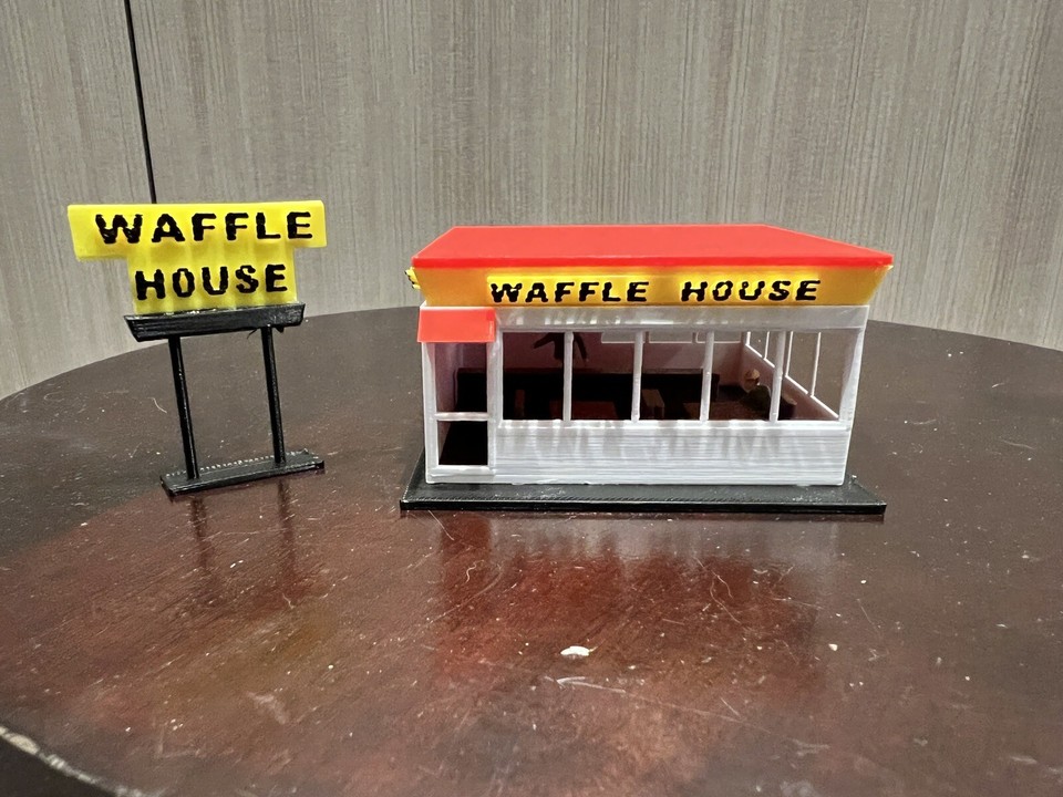 HO Scale Waffle House 3D Printed Structure W/ Booths & Tables | eBay
