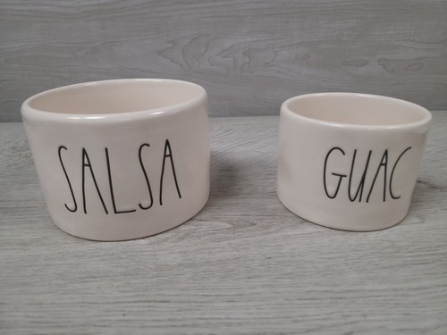 Rae Dunn White Salsa and Guacamole Guac Bowl Set Artisan by Magenta ...