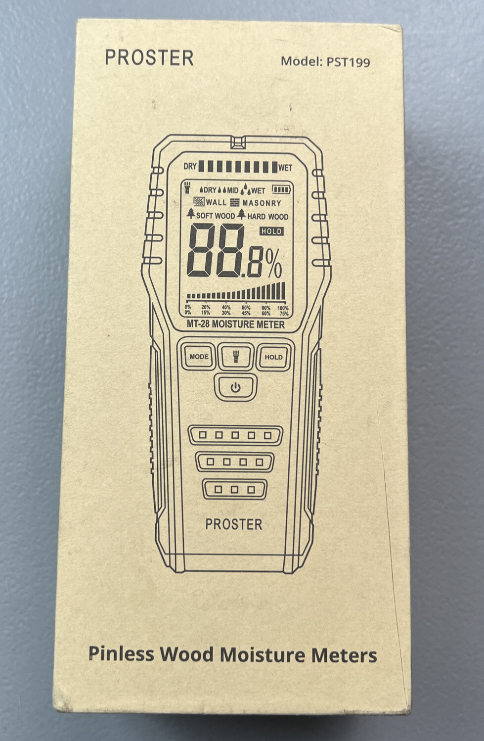 Proster pst-199 pinless wood moisture meter. for sale online | eBay