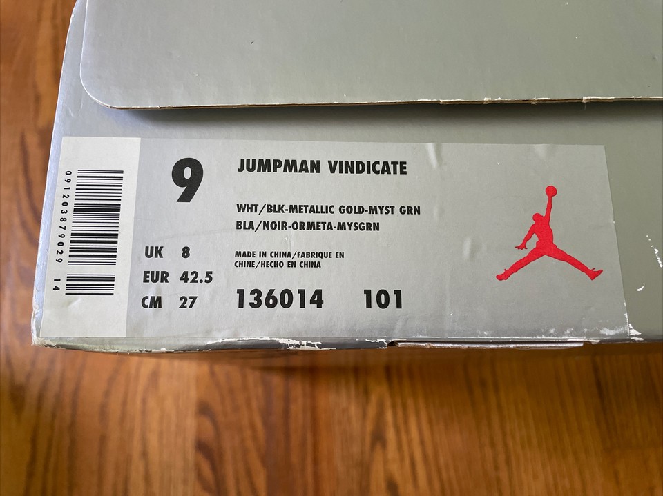 DS 1999 OG JORDAN JUMPMAN VINDICATE VIN BAKER US 9 VINTAGE 136014 101 ...