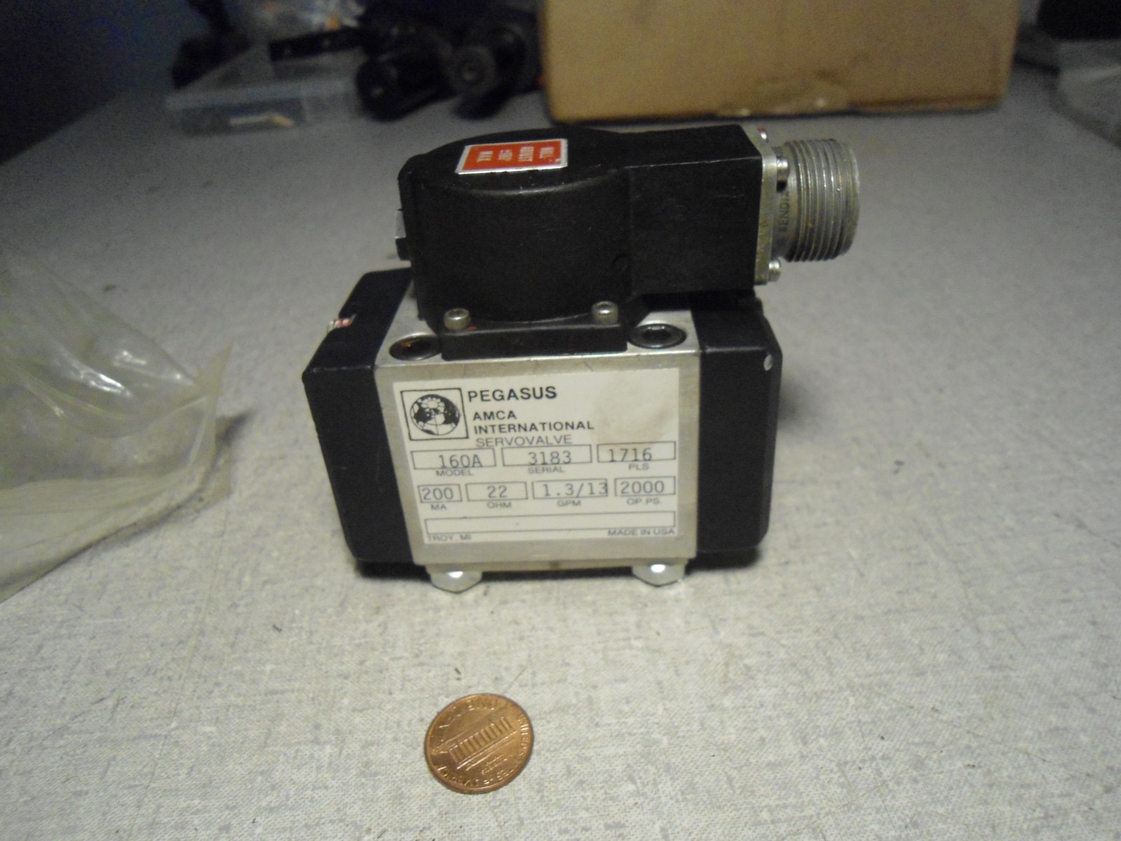 Pegasus Amca International 160A Servovalve Servo Valve | eBay