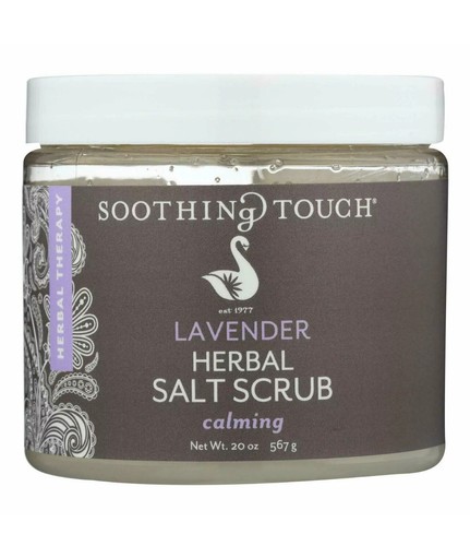💜 Soothing Touch Herbal Therapy Exfoliating Salt Scrub Calming Lavender ...