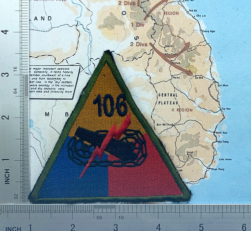 1 Patch , US Army Armored 106 Tank Battalion Triangle patch Division ...