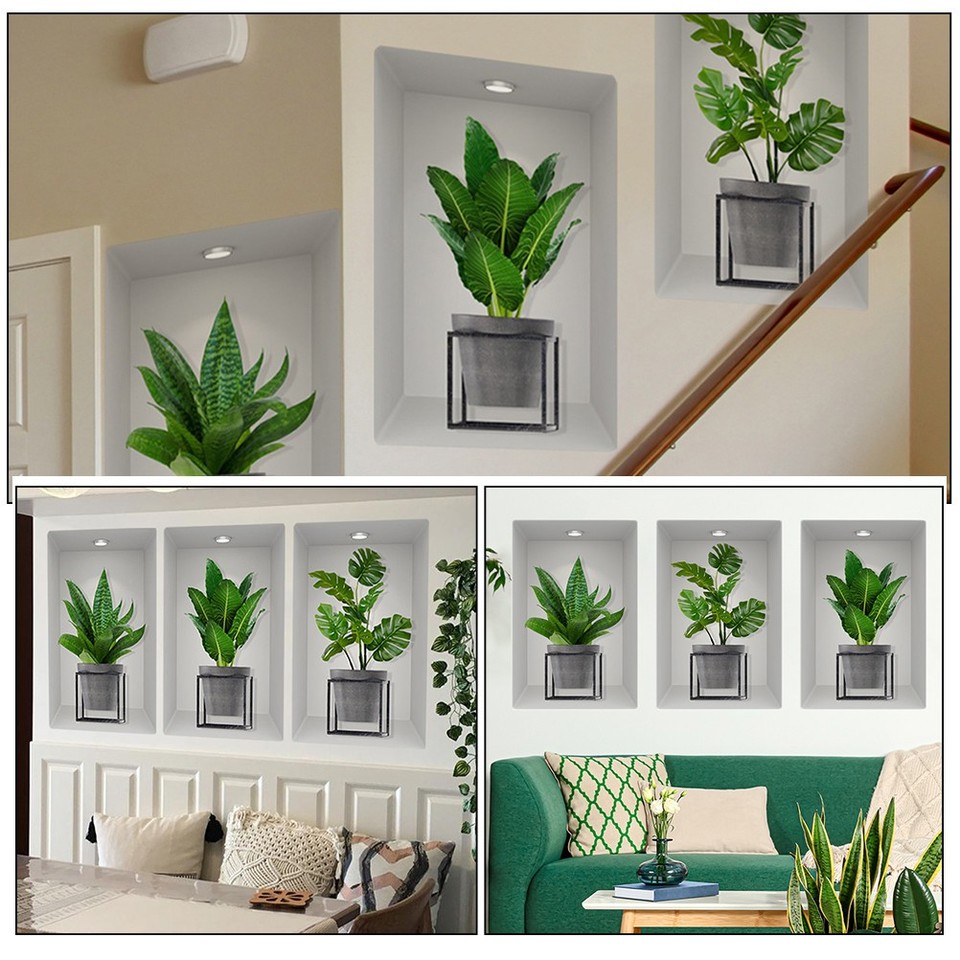 3 Sheets Removable Wall Decals Stickers Decor Home Background ...