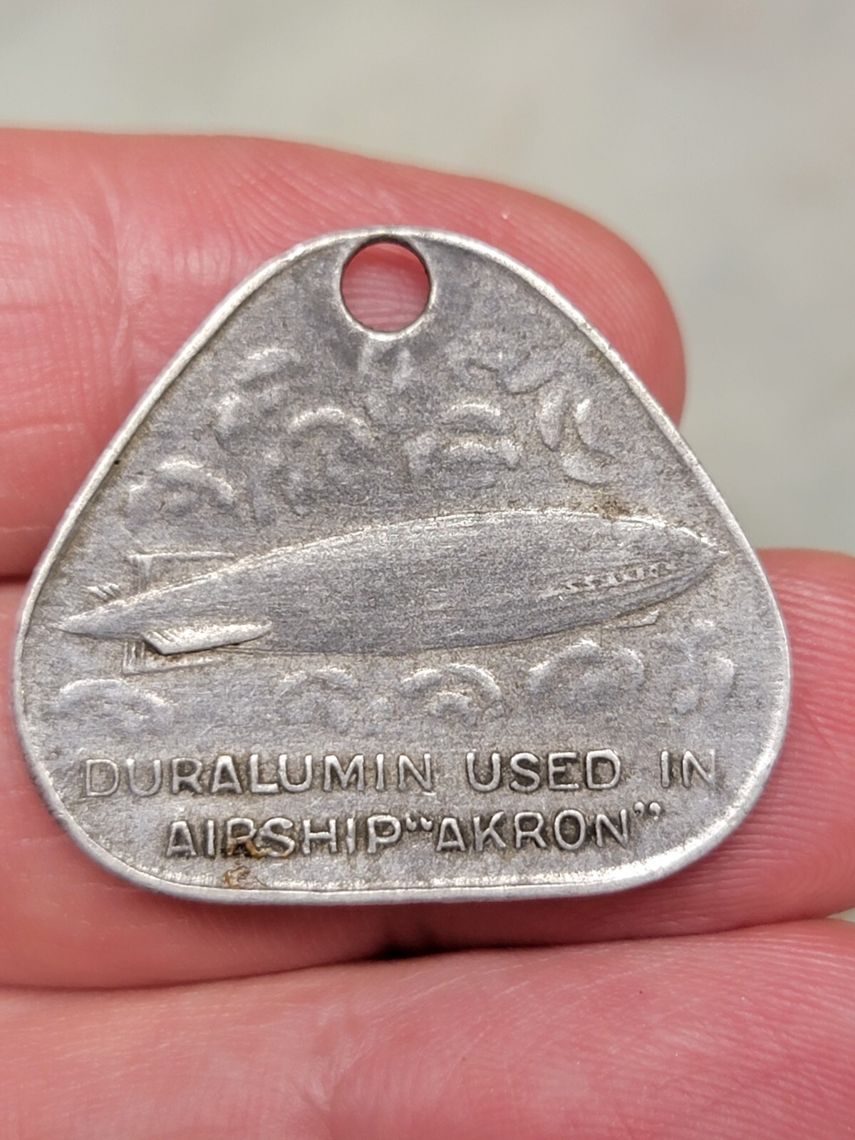 Vintage Goodyear Zeppelin Airship "AKRON" Duralumin Token | eBay