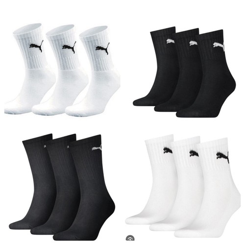 PUMA Regular Crew Socks Cushioned Sole Soft Cotton Rich Sports Sock (3 ...