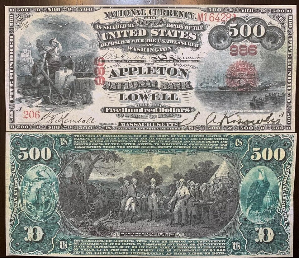 Reproduction Set 1875 Series National Banknotes $1-$1000 Read Full ...