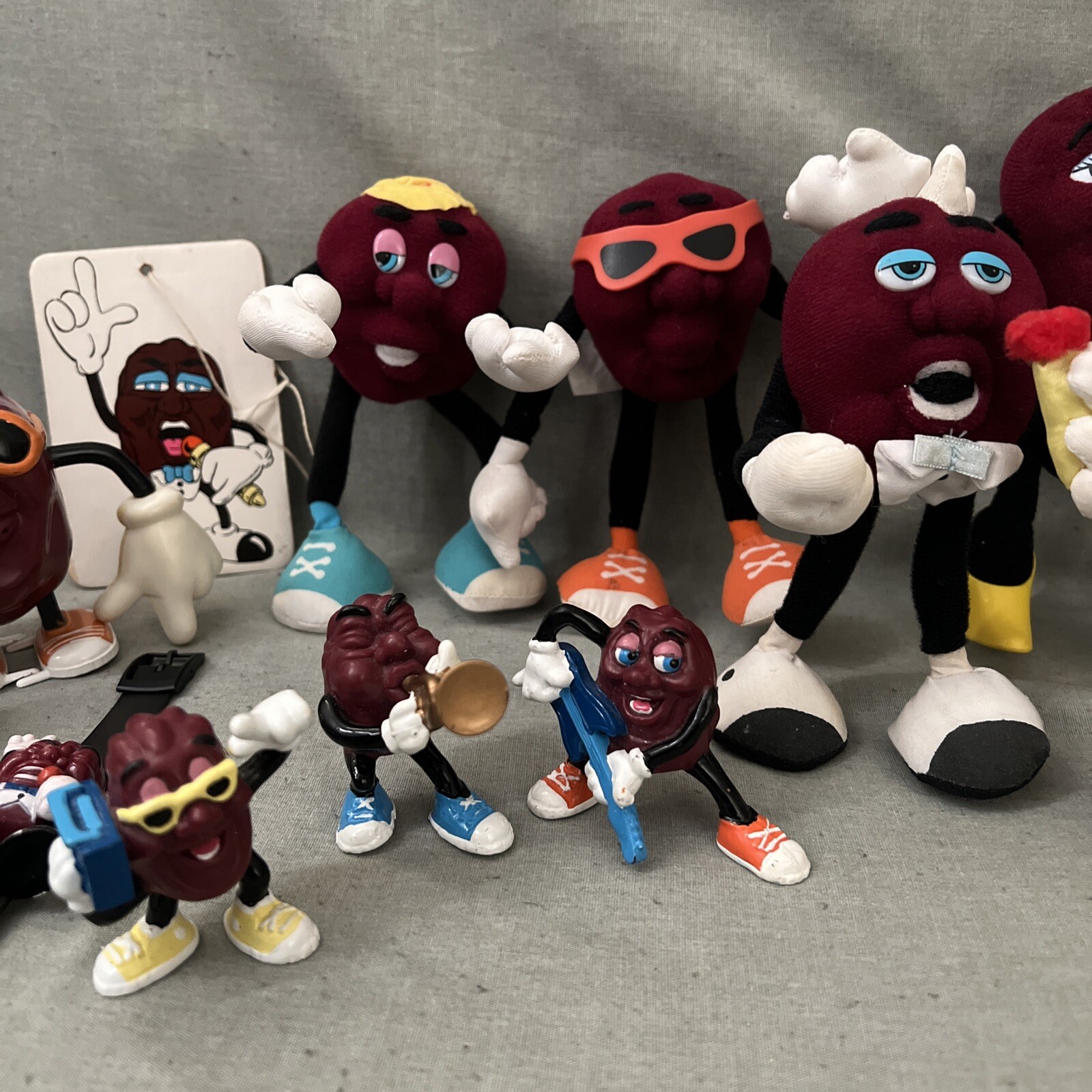 California Raisins Mixed Lot Vintage Figures Plush Watch Keychain Wind ...