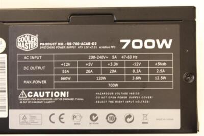 Cooler Master B700 700W (RS-700-ACAB-D3) ATX Netzteil 700 Watt 80 ...