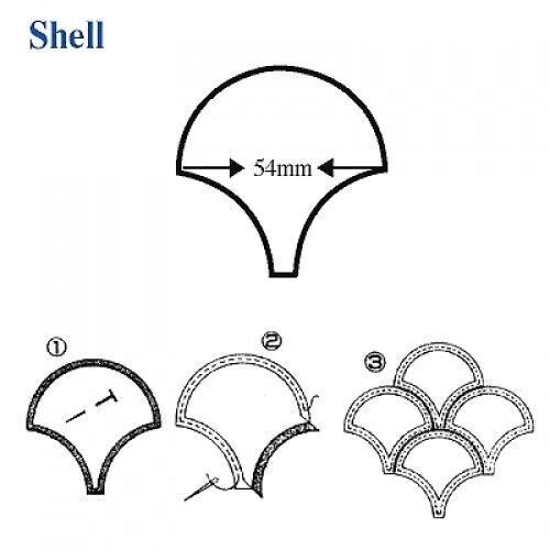 2X English Paper Piecing "Clamshell Shape" 100/Pack Sizes: 1" - 4" | eBay