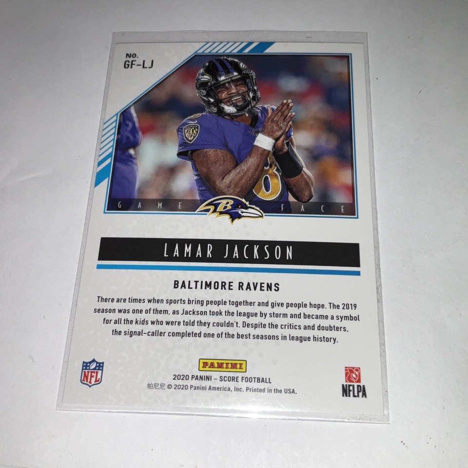 lamar jackson Score 2020 Nfl Ravens Football Card #GF-LJ | eBay