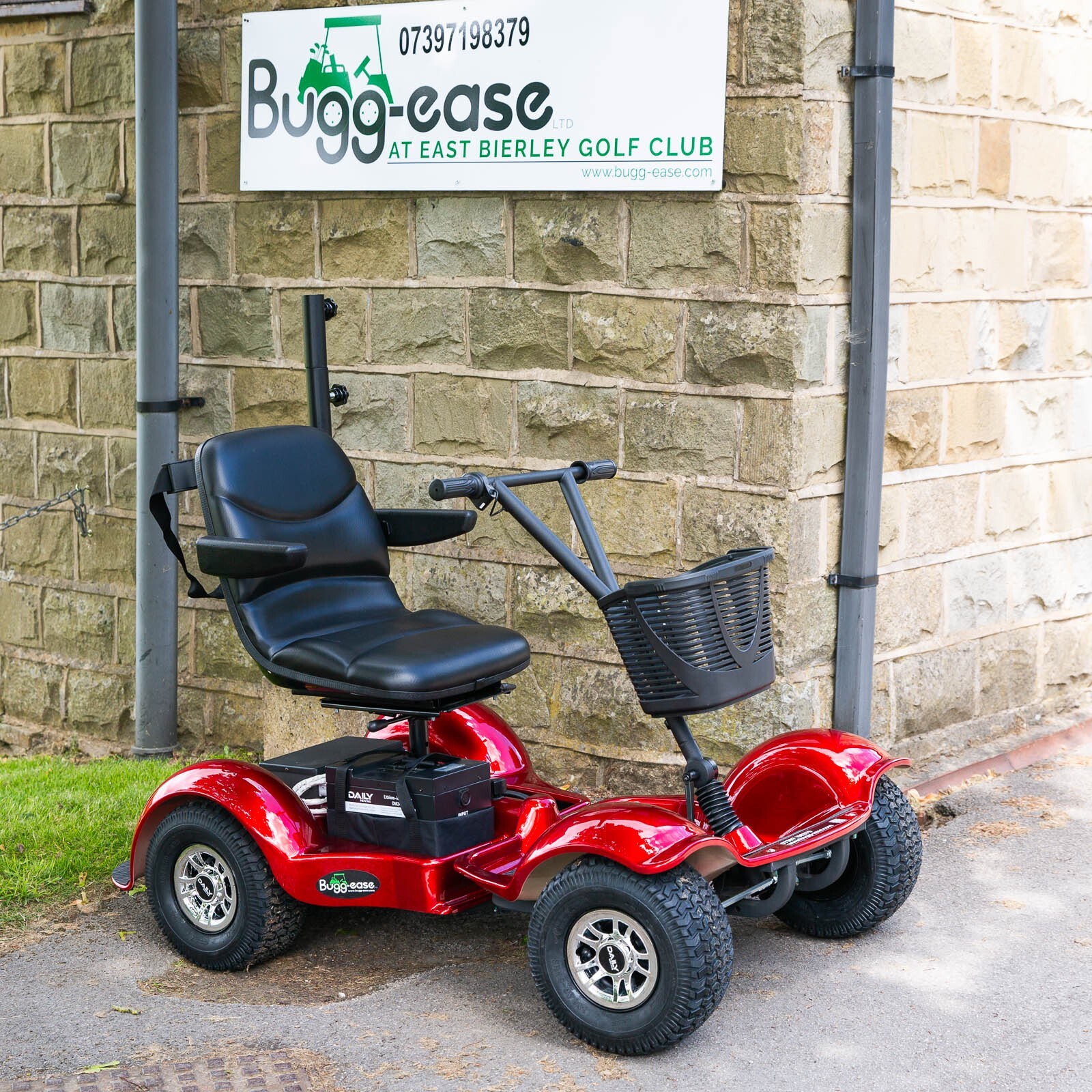 Bugg-Ease Single Seat Golf Buggy - Twist Grip in Red with Luxury Chair | eBay UK