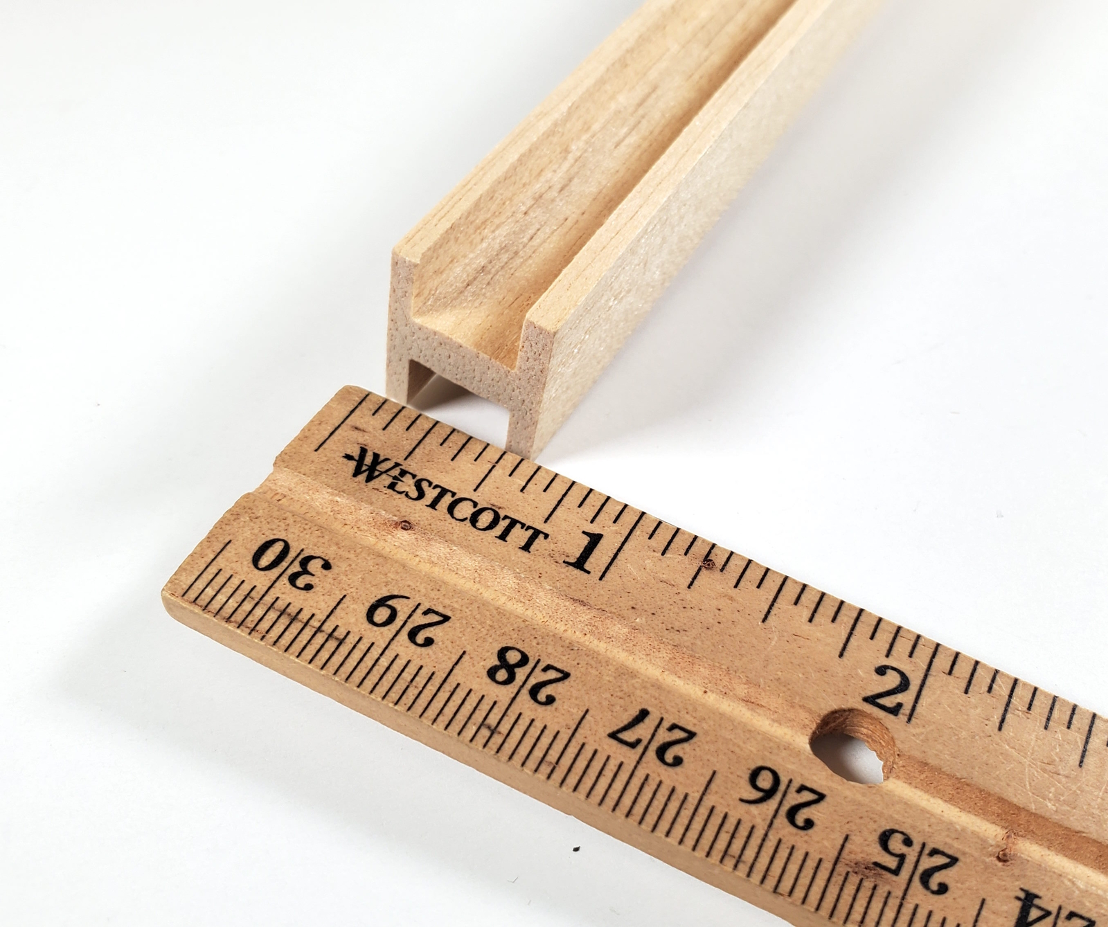 Miniature H-Beams 6 pc Wood Trim Molding 1 cm Channel Dollhouses Scale ...