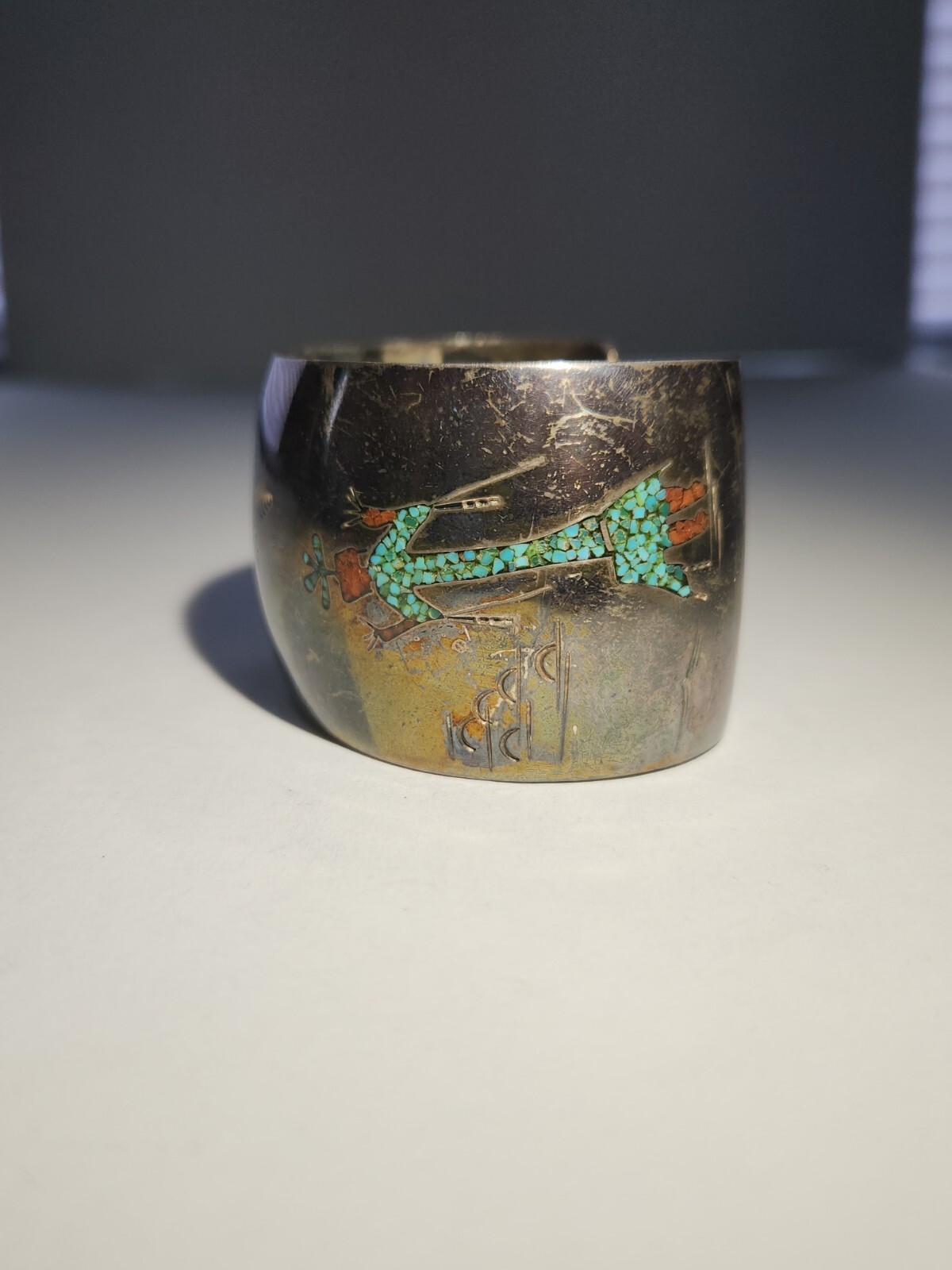 Thomas Singer Hallmark Sterling Native Vintage Cuff - Gem