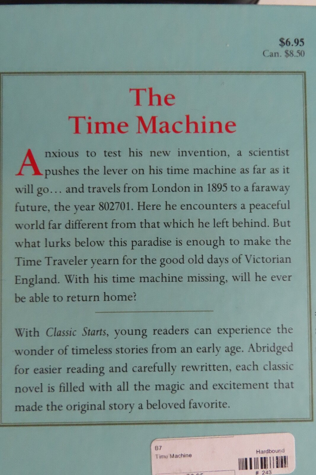 Classic Starts®: the Time Machine by H. G. Wells (2008, Hardcover) for ...