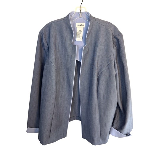 Perceptions 20WP Women's Blue Blazer Suit Coat Petite Size 20W Jacket ...