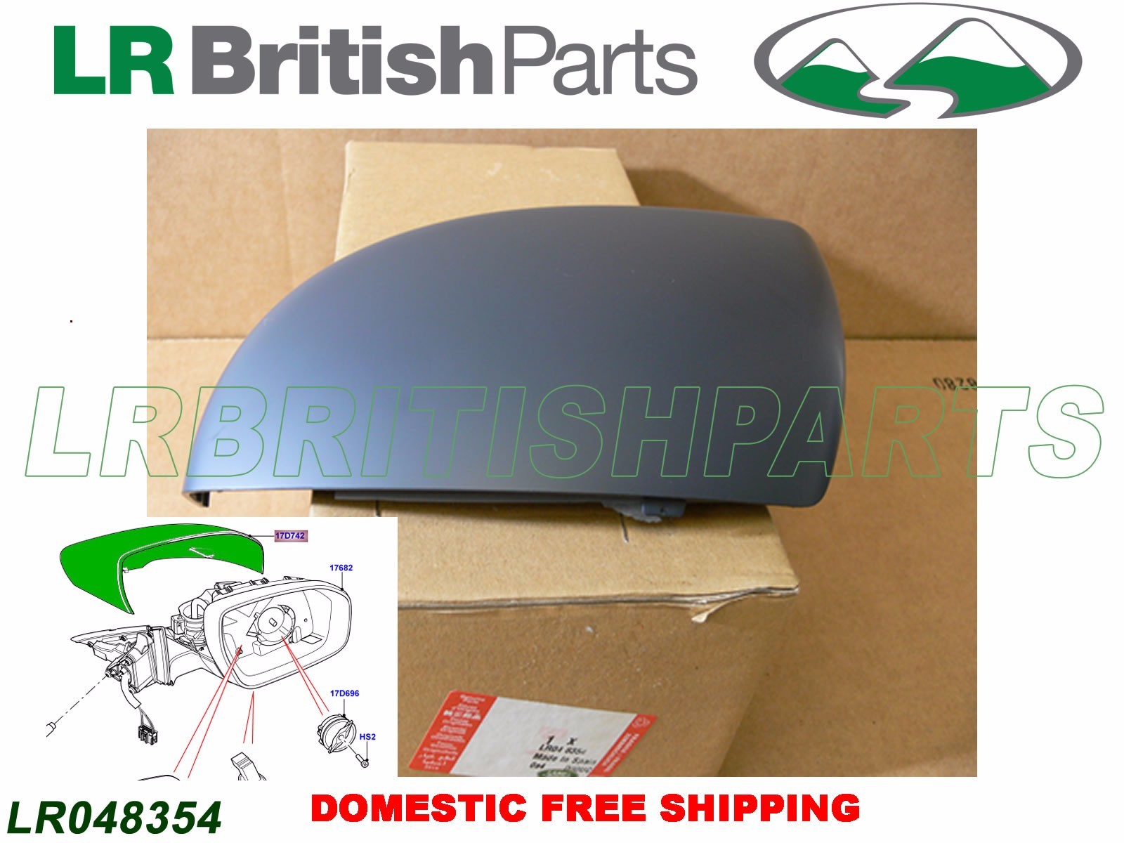 GENUINE LAND ROVER EXTERIOR MIRROR COVER DISCOVERY SPORT EVOQUE VELAR ...