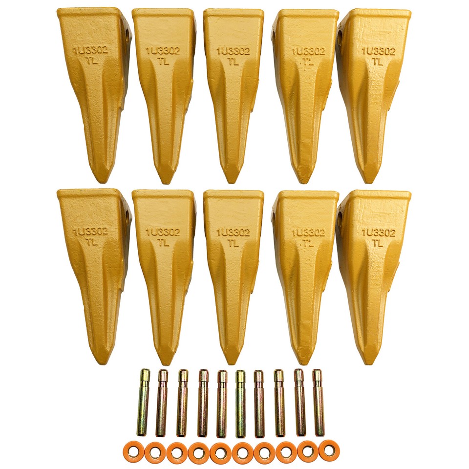1U3202TL Bucket Teeth CAT Style with Pins & Retainers for Excavator ...
