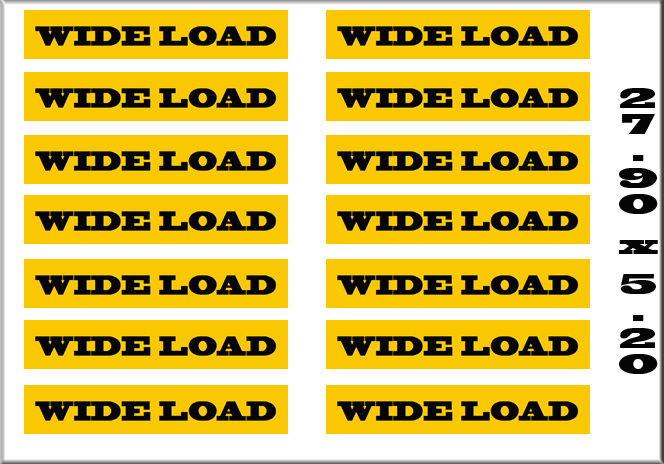 HO SCALE 1/87 CUSTOM MODEL WIDE LOAD TRUCK TRAILER DECALS | eBay