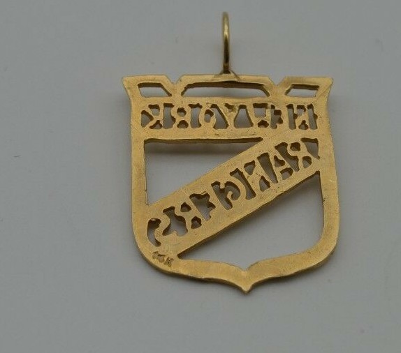 14K YELLOW GOLD NEW YORK RANGERS NHL LOGO SPORTS CHARM PENDANT (CH638 ...