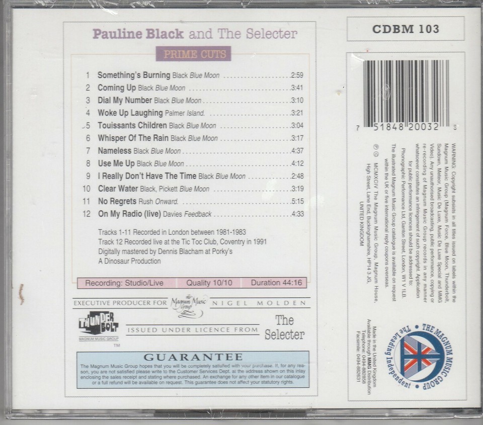 SELECTER w/ Pauline Black - Prime Cuts [1981-83] British Import NEW ...