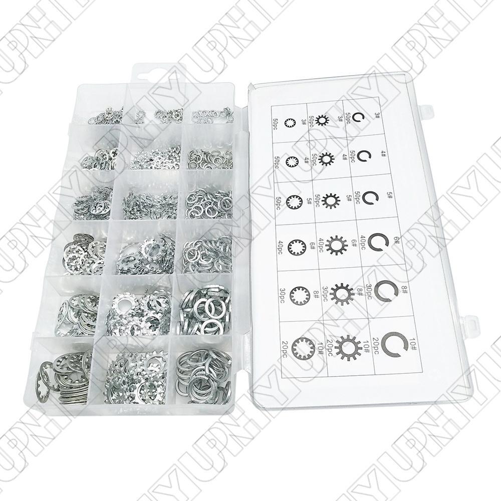 720pcs Star Lock Washer Assort Kit Internal & External Teeth Lock ...
