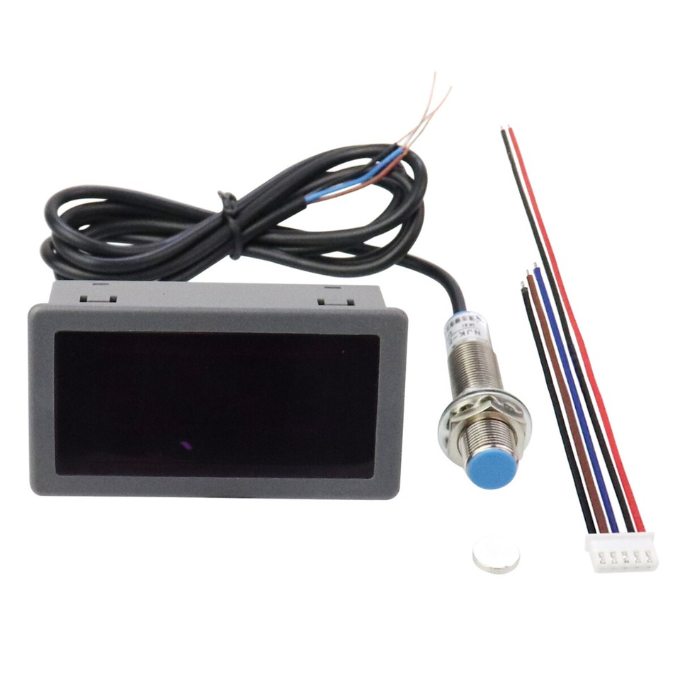 DC 8-24V Digital LED Hall Tachometer Motor Speed Tester Meter Hall ...