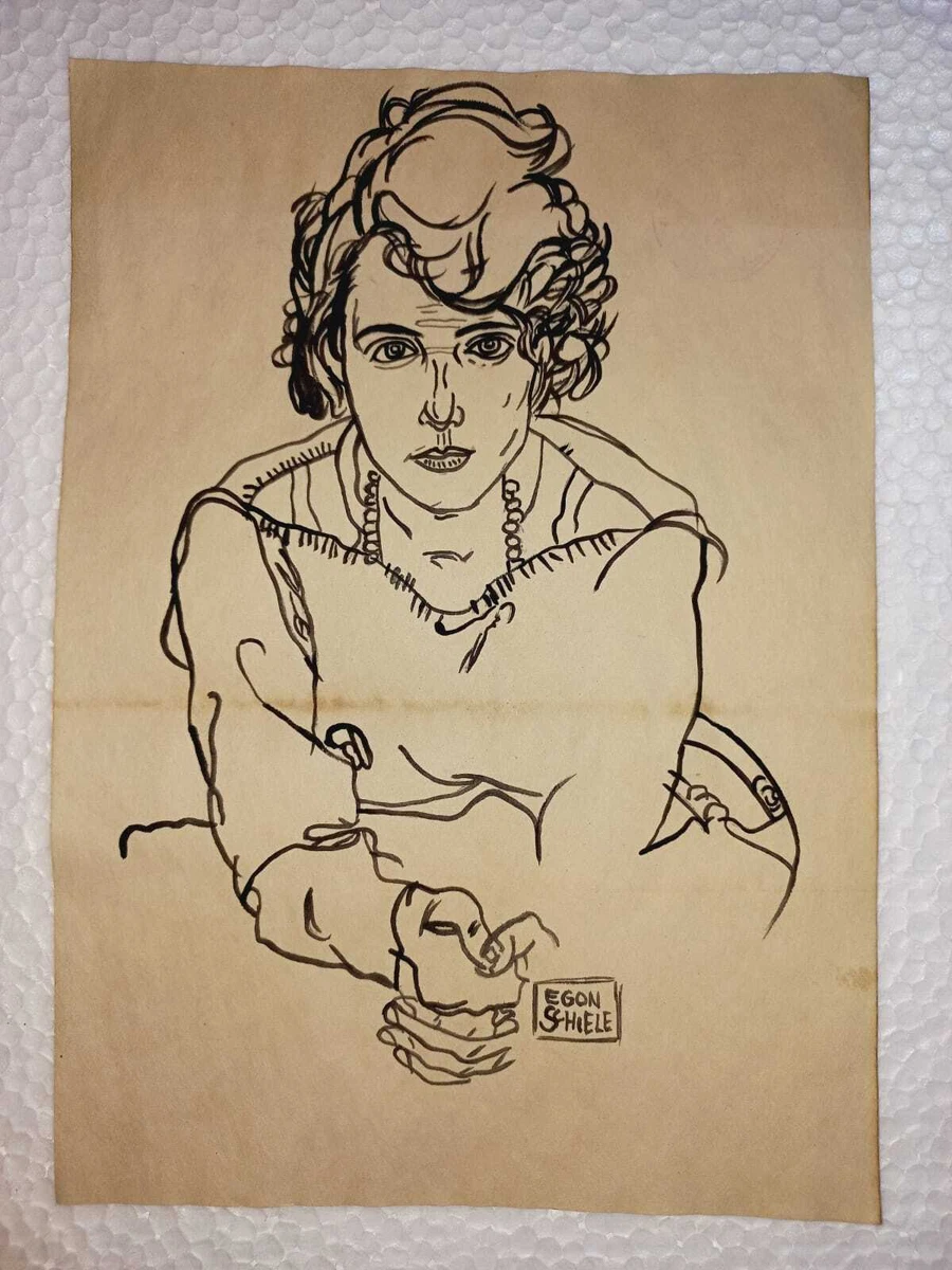 Egon Schiele Line Drawings