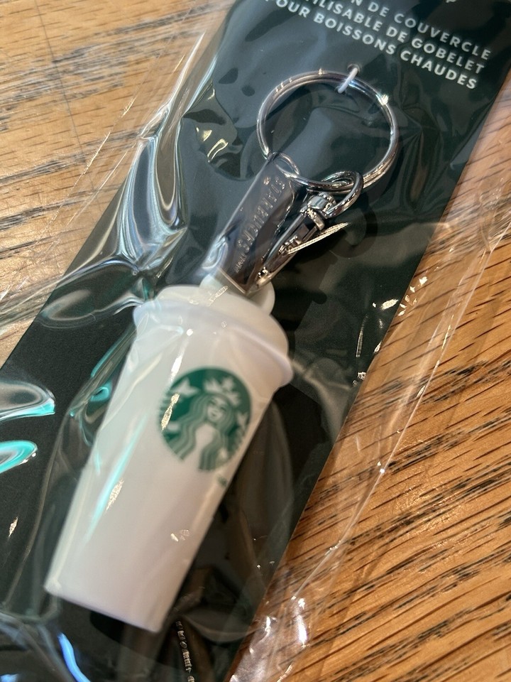 STARBUCKS REUSABLE HOT CUP LID STOPPER KEYCHAIN WINTER 2025 NEW | eBay