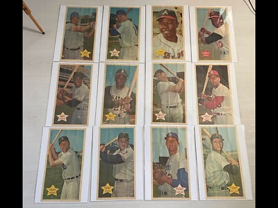 RARE Full 24 1968 Topps Poster Set W 9 HOFs | eBay