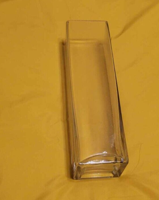Vintage Glass Rectangular Cylinder Type Vase 8-1/8" tall | eBay