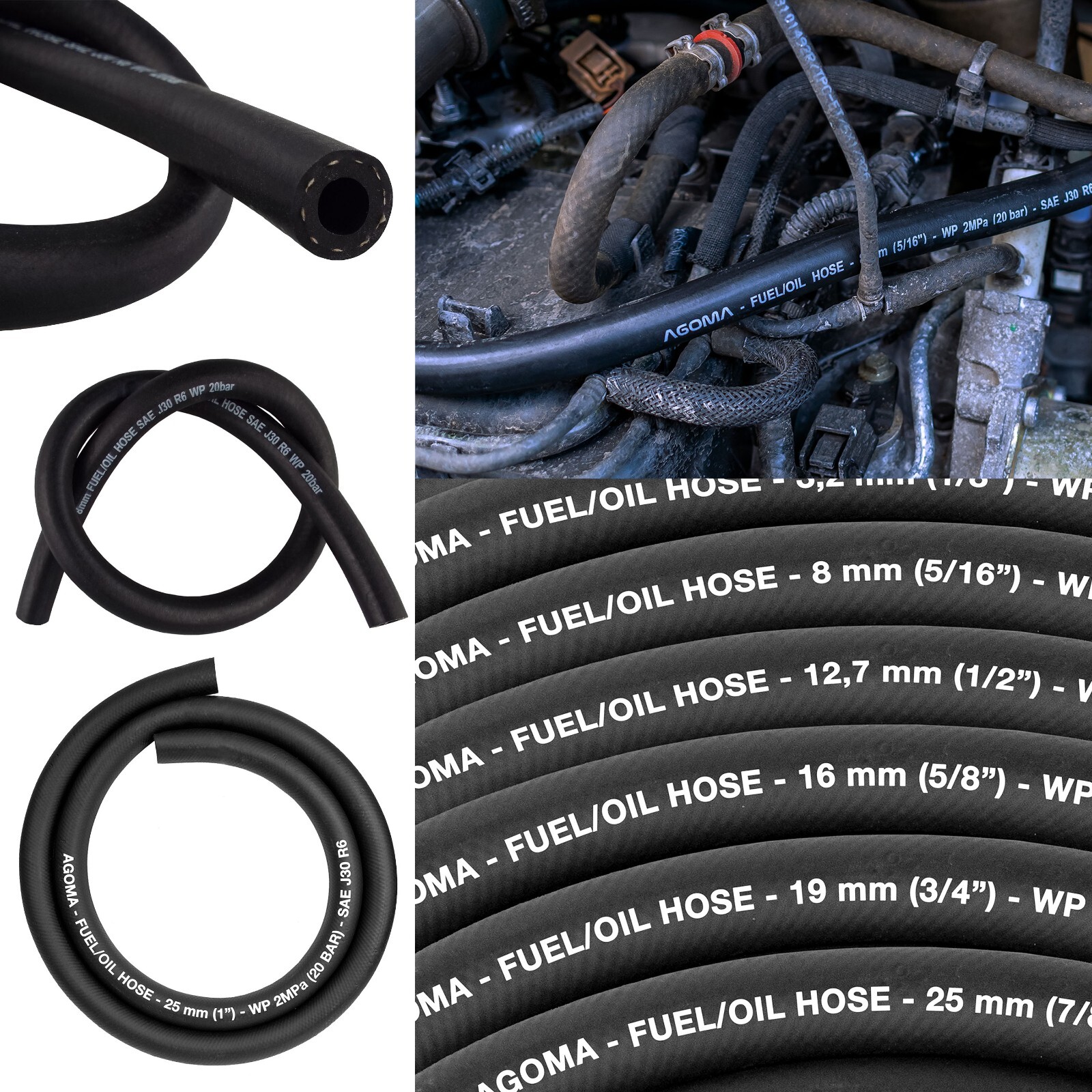 Reinforced Nitrile Fuel Hose – Suitable for E10 Unleaded, Diesel, Oil ...