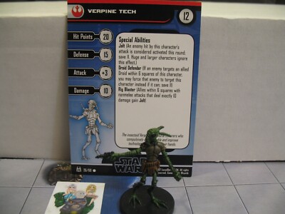 =Star Wars Miniatures FORCE UNLEASHED Verpine Tech 26/60 with card = | eBay