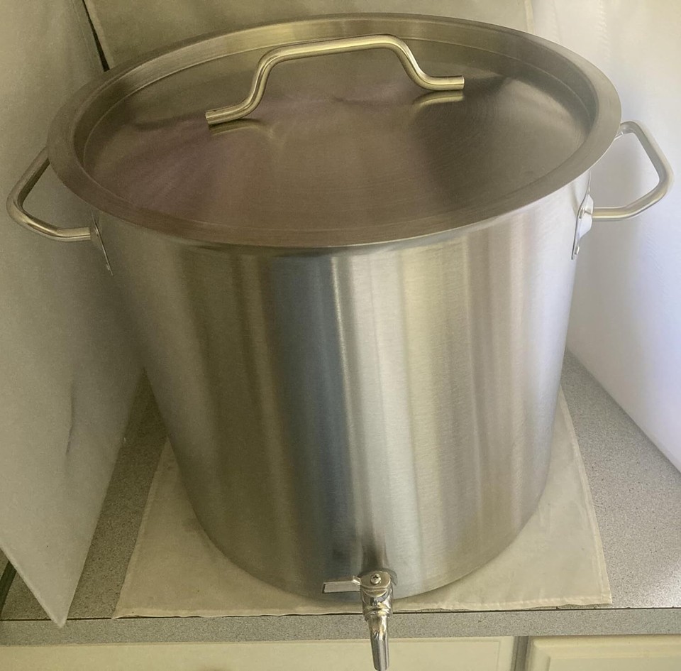 Stainless Steel Brewing Stock Pot + Spigot Spout: Heavy-Duty | eBay