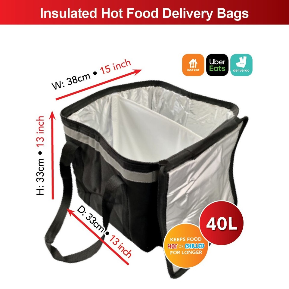 Large Uber Eats Delivery Bag 40L Brand new Fully Insulated Bag | eBay