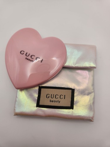 GUCCI Beauty HEART SHAPED MIRROR w/ Cute Pouch Novelty GWP PINK New | eBay