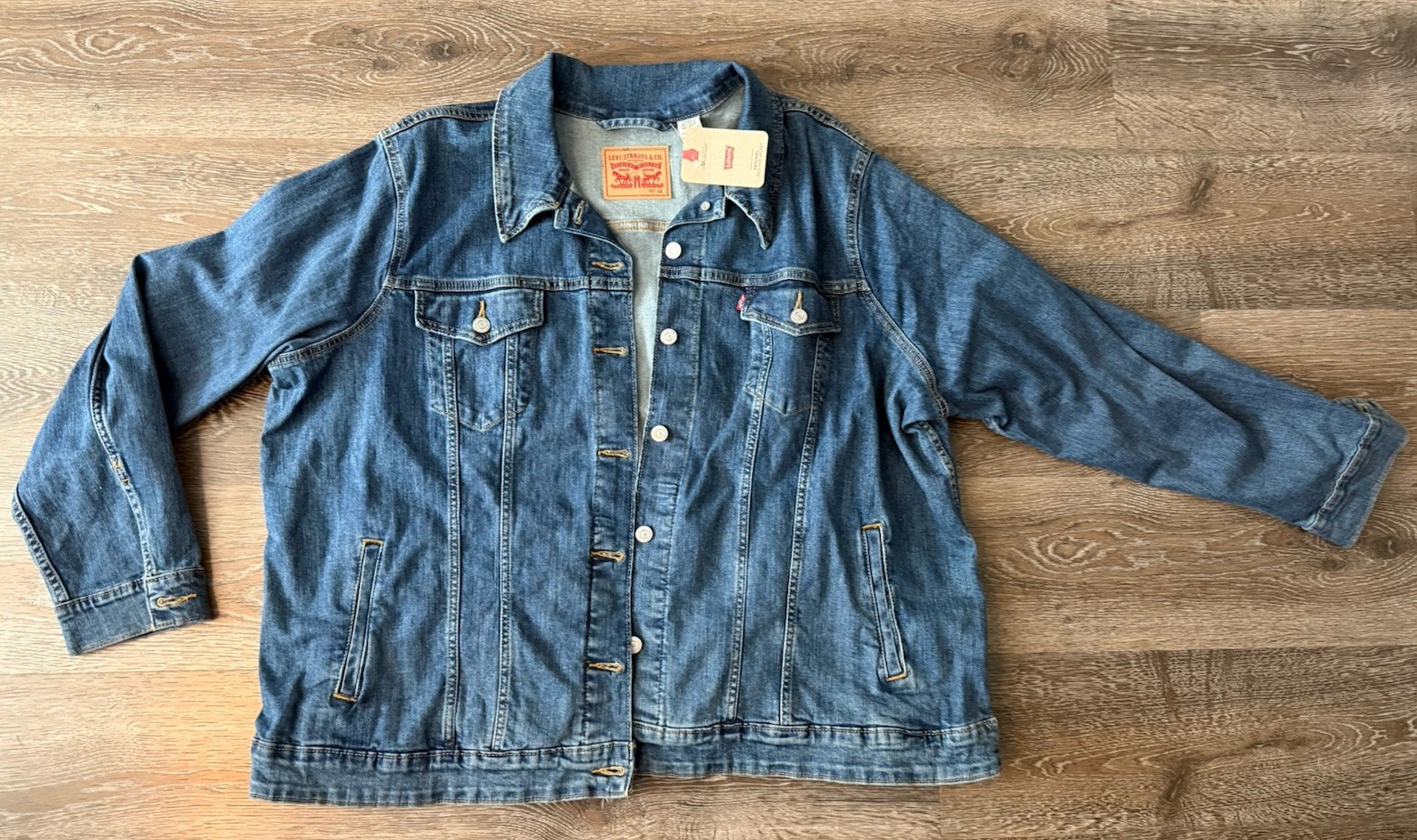 Levi Strauss-Original Trucker Denim Jacket Women’s 4X - Medium Blue ...