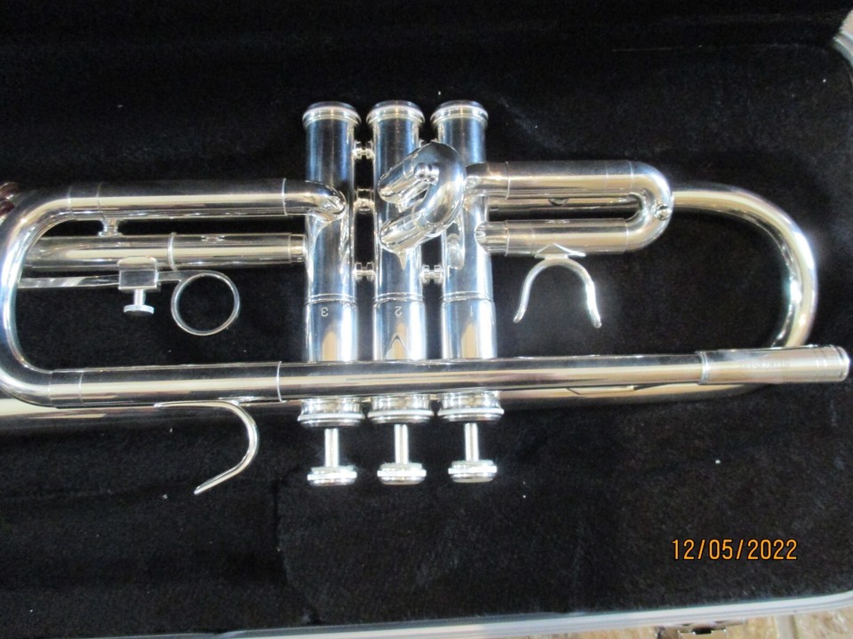 Silver C key TRUMPET with case and mouthpiece. | eBay
