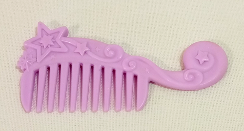 My Little Pony Plastic Comb with Stars Curve Tip Handle Unmarked Light ...