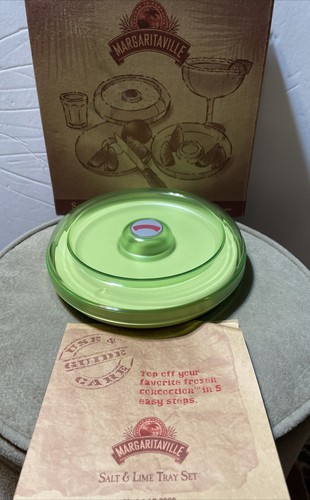Margaritaville Salt Lime Rimming Tray Set AD2000 Green Plastic Sunbeam ...