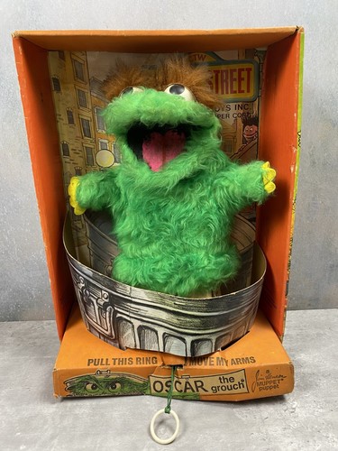 Vintage 70s Oscar The Grouch Jim Henson Muppet Sesame Street Puppet ...