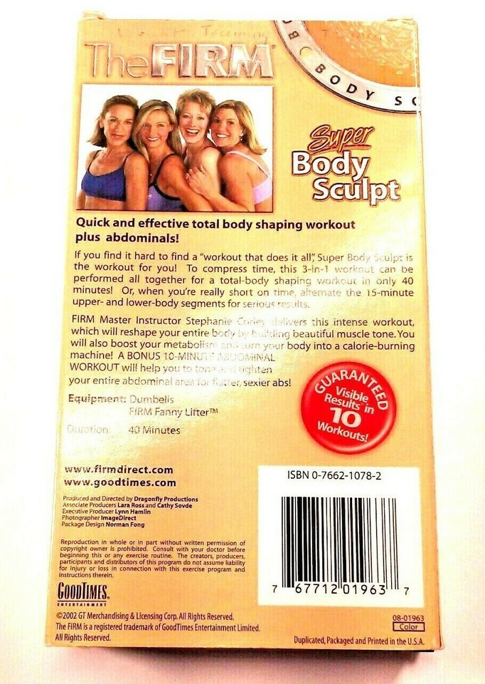 The FIRM: VHS Body Sculpting System Super Body Sculpt Stephanie Corley ...