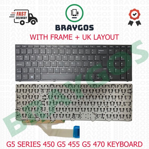 For HP ProBook G5 Series 450 G5 455 G5 470 G5 UK Layout Laptop Keyboard ...