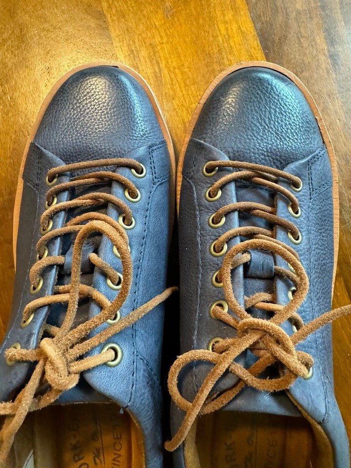 Kork Ease Womens 9 M Navy Blue Leather Lace Up Maddi Sneakers Comfort ...