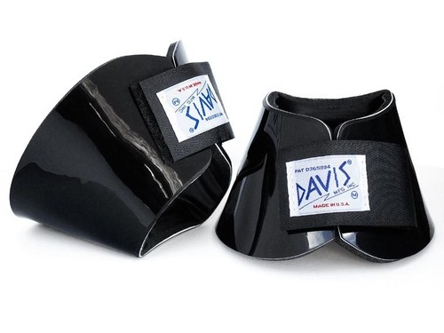 Davis Horse Boots Classic No Turn Bell Hoof Overreach Jumping Black ...