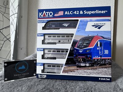KATO N Gauge Amtrak ALC-42 & Superliner 4car Set Model Train Set 10 ...